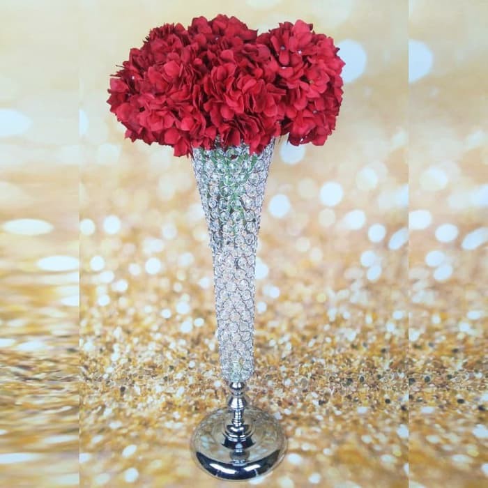 Jual Vas Bunga Silver Waterford Crystal Vase Centerpiece - Height 76cm ...