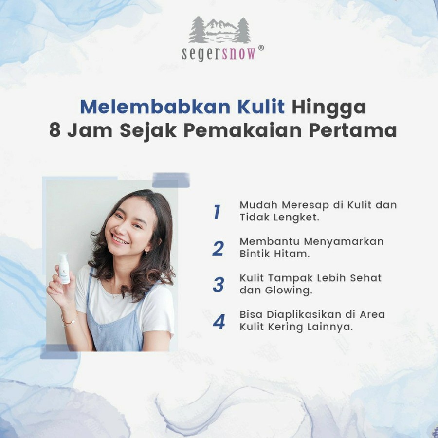 Jual Seger Snow Moisturizing Serum / Pelembab Wajah Botol 15 ml ...