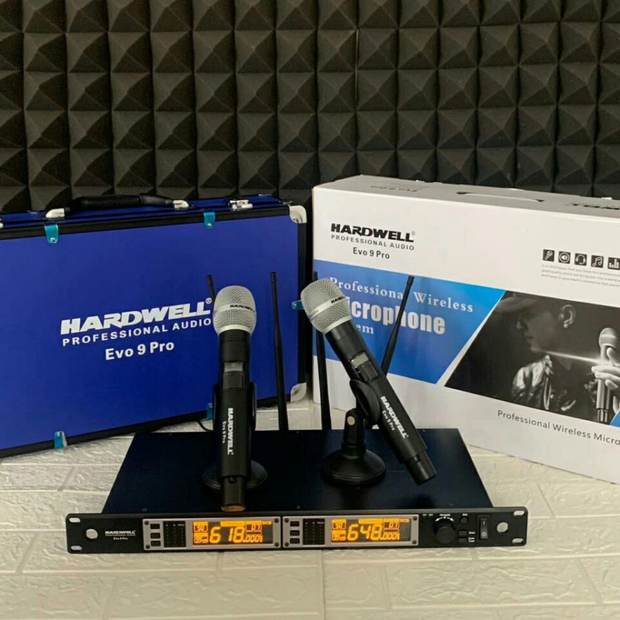 Jual Mic Wireless HARDWELL EVO-9 PRO EVO9 EVO 9 ORIGINAL 2 Mic Genggam ...