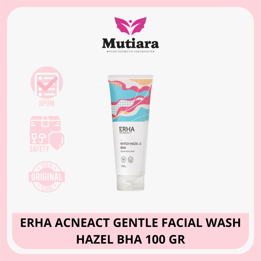 Jual ERHA ACNEACT GENTLE FACIAL WASH HAZEL BHA 100 GR | Shopee Indonesia