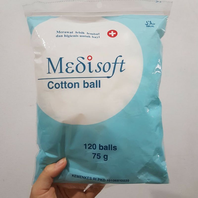 Jual kapas medisoft cotton ball 120bals 70g | Shopee Indonesia