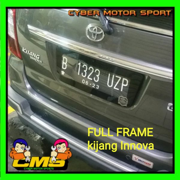 Jual Ori Custom Plat nomor lampu led Kijang Innova full frame depan dan ...