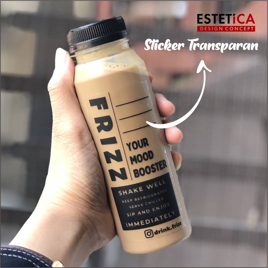 Jual Sticker Botol Transparan, Sticker Transparan, Sticker Vinil, Label ...