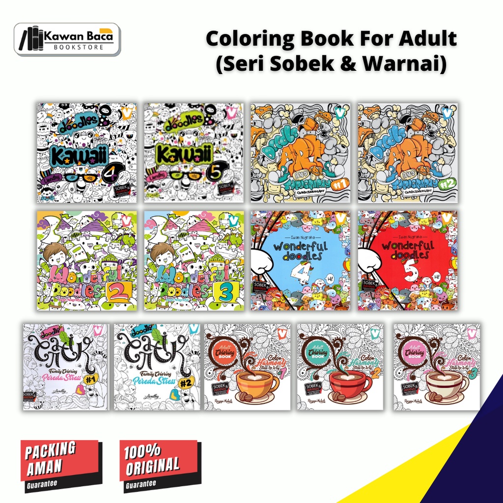Jual Coloring Book for Adult Buku Mewarnai Dewasa Edisi Sobek dan ...