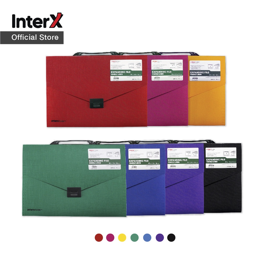Jual InterX Folder Expanding File Handle Linen Series / Map Harmonika ...