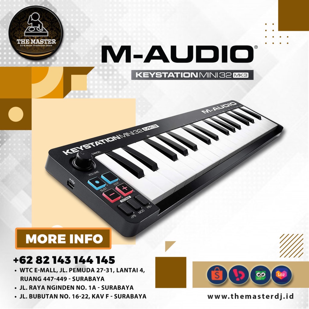 Jual [Ready Stock] M-Audio Keystation Mini 32 MK3 USB Keyboard Midi Controller | Shopee Indonesia