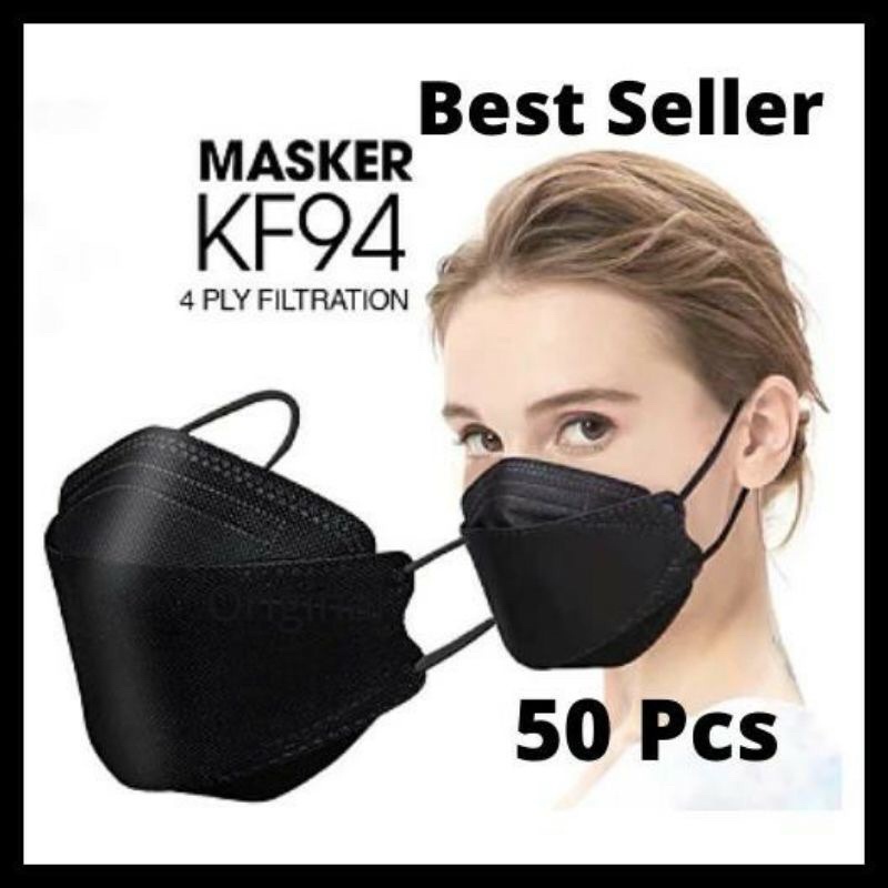 Jual KF94 isi 50pcs 4ply Evo mask hitam dan putih Masker KF ijin ...
