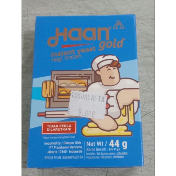 Jual Ragi Instant Haan 1 box isi 4 Sachet (4 x 11gram) | Shopee Indonesia
