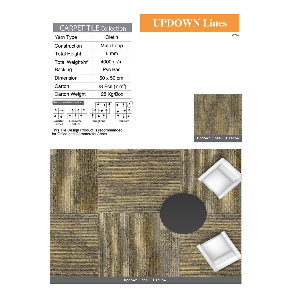 Jual Karpet Tile Updown Lines Tebal 6mm - Kapet Tile Kantor Murah ...