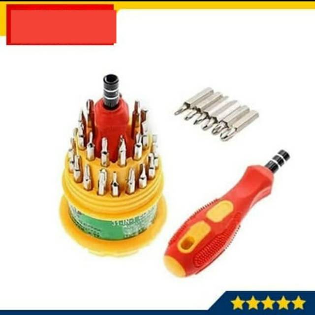 Jual Obeng set multi 31 in 1 mini screwdriver handphone electronik lapyop peralatan bongkar hp ...