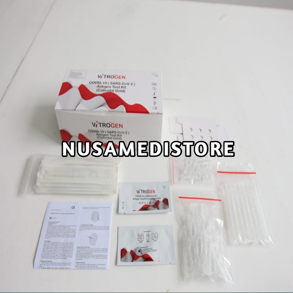 Jual NEW LAUNCHING! VITROGEN ANTIGEN KIT | ANTIGEN SWAB ISI 25 TEST/BOX ...