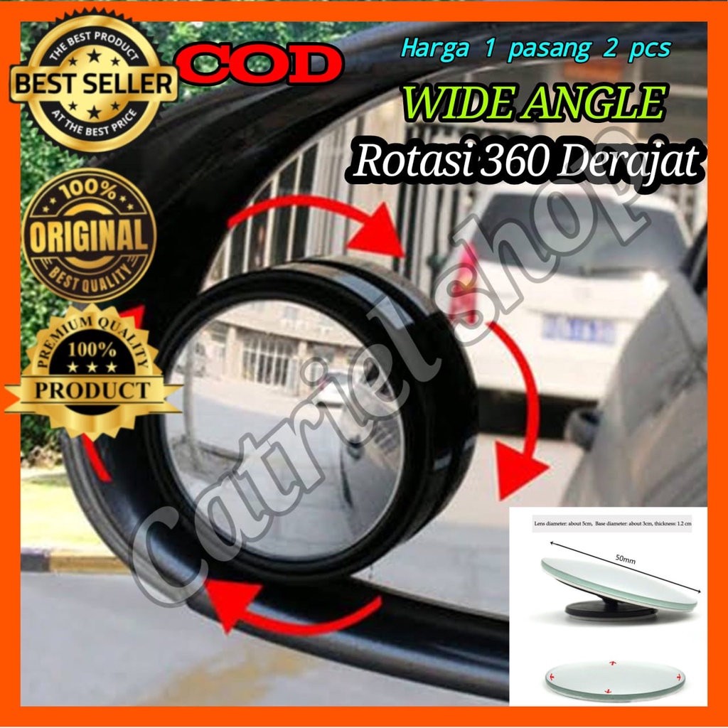 Jual Kaca Spion Cembung Wide Angle 2PCS 360 Derajat Mobil Motor Blind ...