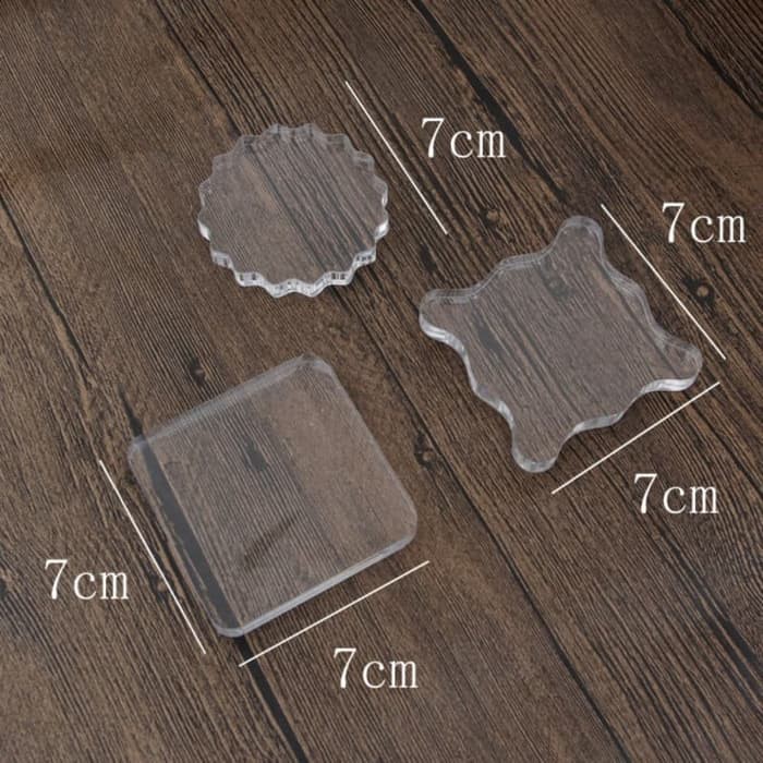 Jual Alas Stempel Transparan untuk Clear Stamp (Uk. 7.5x7.5cm/sedang ...