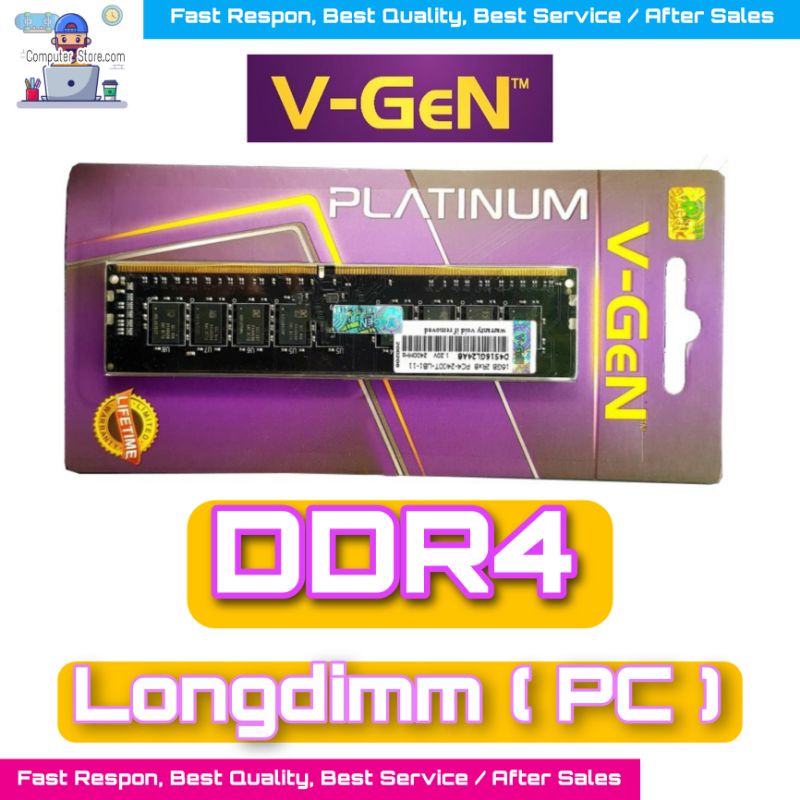 Jual Ram PC Longdimm V-GeN Platinum DDR4 4GB 8GB 16GB PC 2400Mhz / 2133Mhz / 2666Mhz / 3200Mhz ...