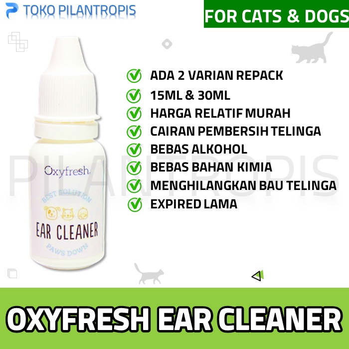 Jual OXYFRESH EAR CLEANER OBAT CAIRAN PEMBERSIH KUPING KUCING TETES ...