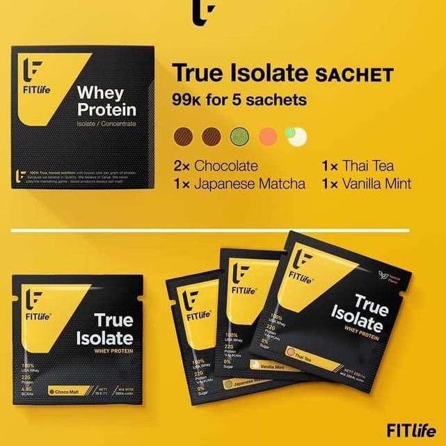Jual ^2494(=) FITlife True Isolate Box isi 5 sachet ^2494(=) | Shopee ...