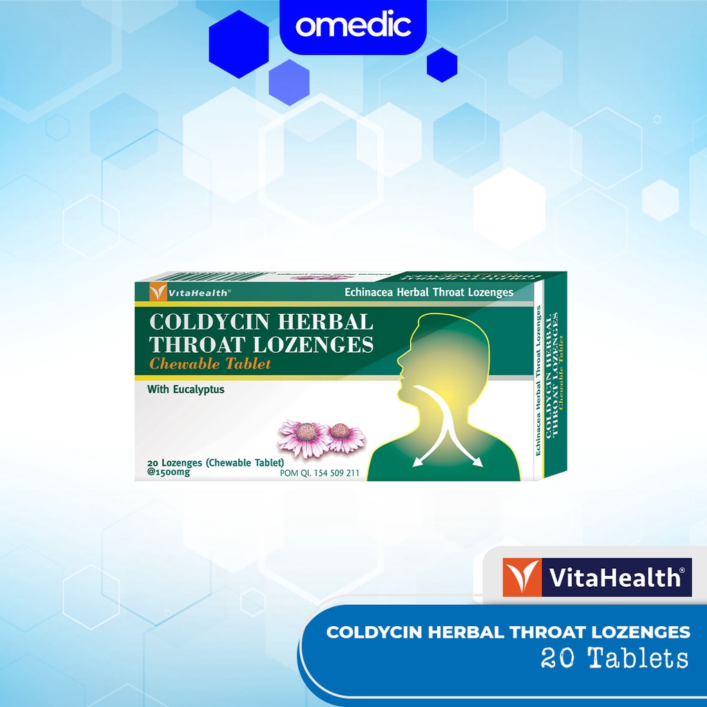 Jual VitaHealth Coldycin Herbal Throat Lozenges 20's Untuk Meredakan ...