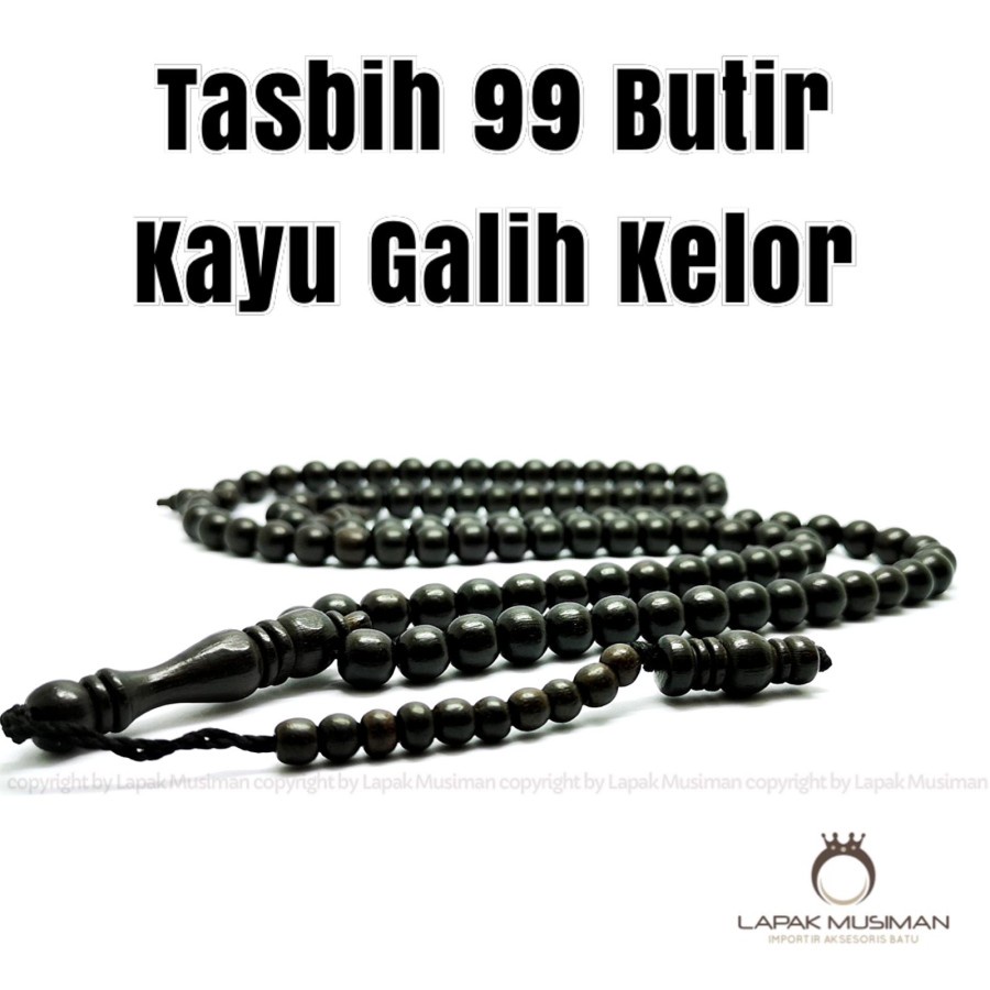 Jual Tasbih Kayu Galih Kelor Hitam Asli Alam Tasbih Kayu 99 Butir ...