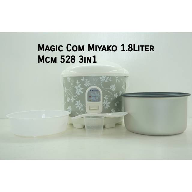 Jual Magic Com Miyako 1.8L mcm 528 Silver Kembang | Shopee Indonesia