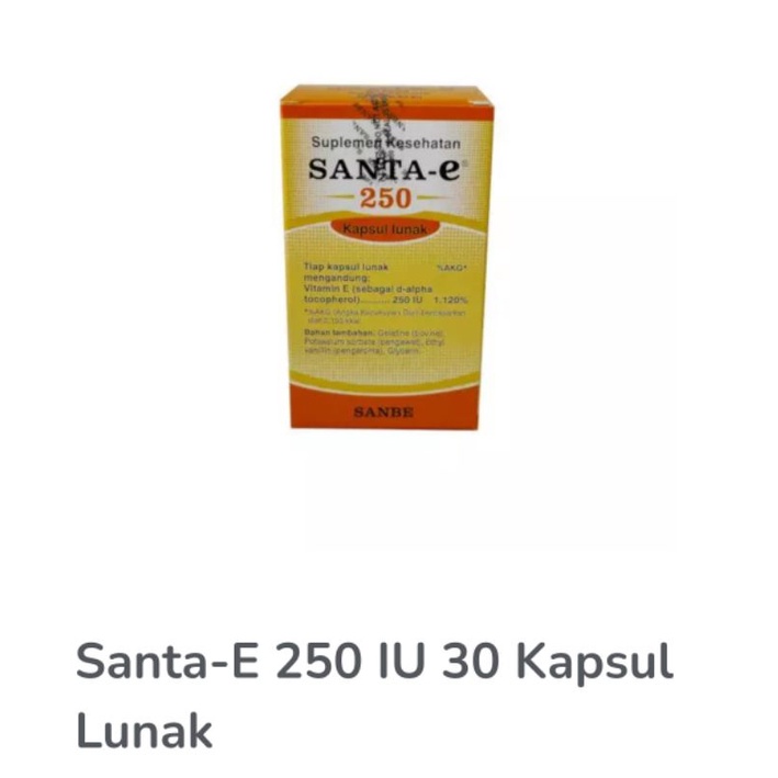 Jual Santa E 250 Kapsul Lunak | Shopee Indonesia