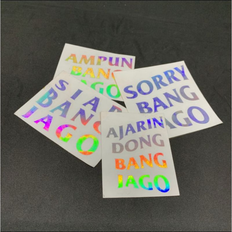 Jual 4 Pcs Sticker Bang Jago Ampun Bang Jago | Shopee Indonesia