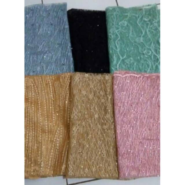 Jual Kain Tile Mutiara dan Bordier Lembaran 40-60cm | Shopee Indonesia