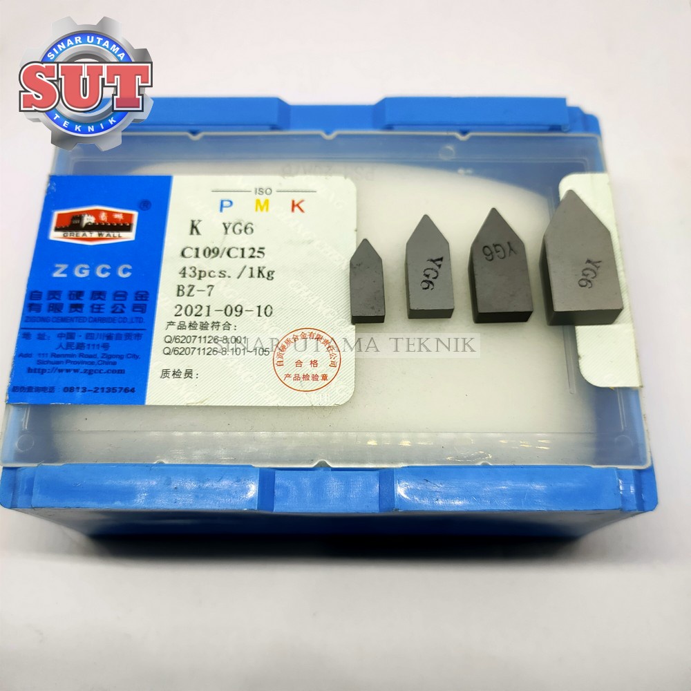 Jual Mata Widia YG6 tipe C110, C116, C120, C122, C125 betel bubut pahat bubut widia mata bor ...