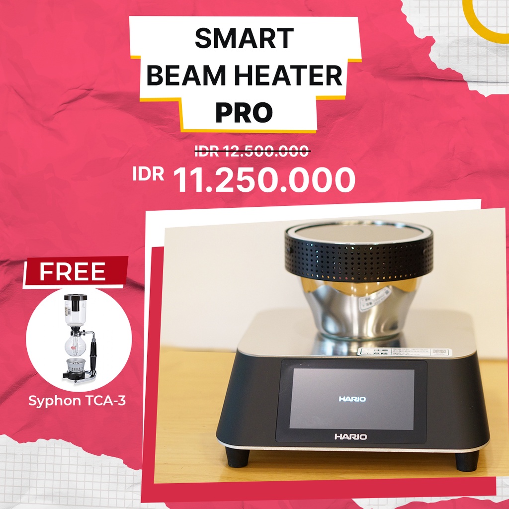 Jual Hario Smart Beam Heater BGSP-400-SV-CEX | Shopee Indonesia