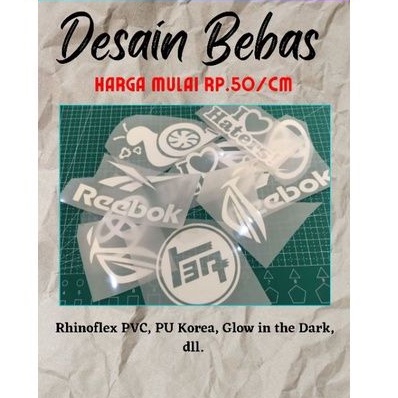 Jual Cutting Sablon Logo Custom Sablon Polyflex PVC, PU Korea, Glow in ...