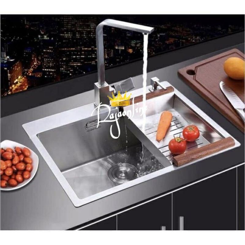 Jual Kitchen sink bak cuci piring bcp 6045 1lubang paket A kran ...