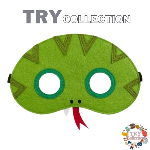 Jual [TRY COLLECTION] Topeng Mask Desain Hewan Ular Bahan Kain Flanel ...
