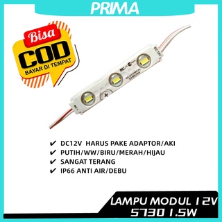 Jual SAMSUNG Lampu Modul LED 5730 SMD 12v DC 3 Mata (20pcs/Baris) Module (6511) | Shopee Indonesia