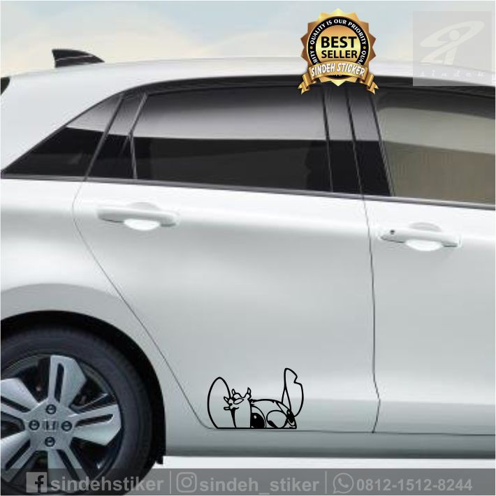 Jual CUTTING STICKER MOBIL STITCH PEEKING NGINTIP STIKER MOBIL KEREN ...