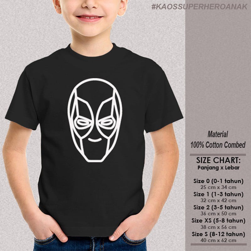 Jual baju topeng deadpool anak / kaos karakter deadpool | Shopee Indonesia