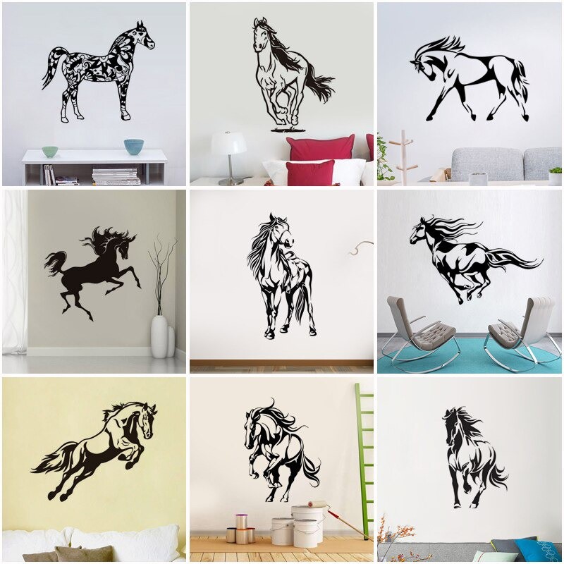 Jual STIKER DINDING KUDA HEWAN PELIHARAAN STICKER CUTTING DINDING ...