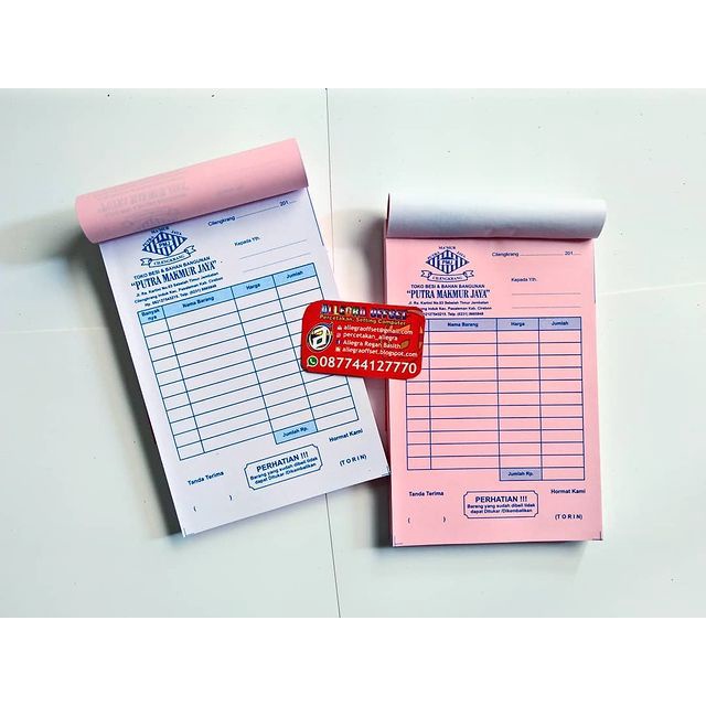 Jual 1 SET Nota 1/4 Folio Nota 1/2 Folio Nota Cutom FREE Desain Nota 1 ...