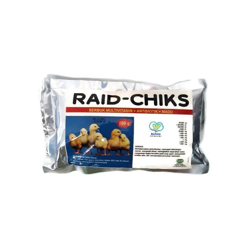 Jual Raid Chiks 100 gram Raid All Serbuk Vitamin Chik / Chick ...