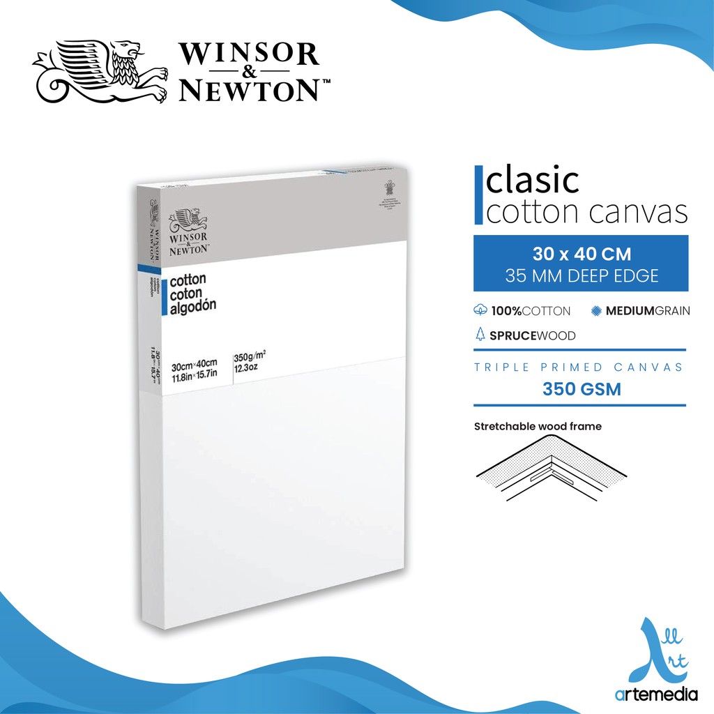 Jual Winsor & Newton Classic 30x40cm Deep Edge Cotton Canvas | Shopee ...