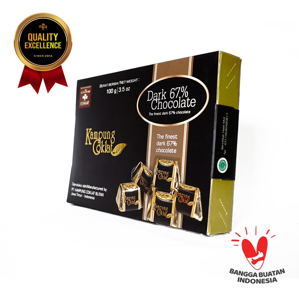 Jual COKLAT BOX DARK 67% 100GR - KAMPUNG COKLAT | Shopee Indonesia