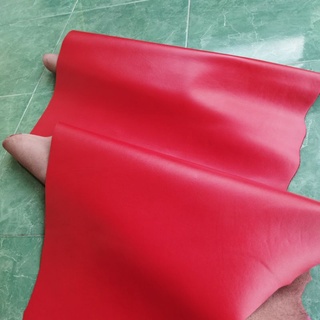 Jual Kulit Sapi asli Jenis Fullgrain / Motif pori Warna Merah Cabai ...