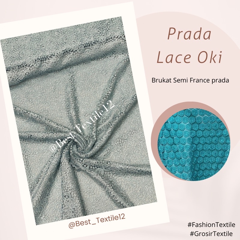Jual bahan kain kebaya Brukat Prada/ Brokat Okki prada, kain brukat ...