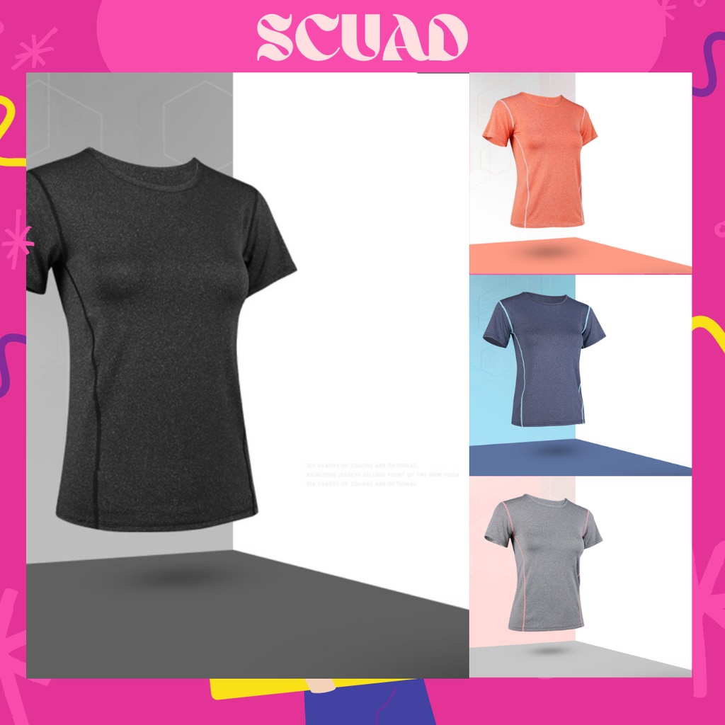 Jual SPORT T-SHIRT WANITA FOR GYM/RUNNING/FITNESS SW10 | Shopee Indonesia