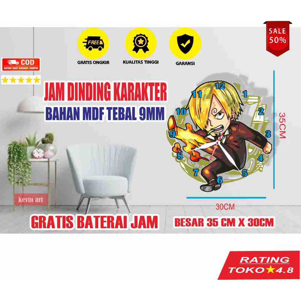 Jual JAM DINDING ONE PIECE LOGO ANIME KARTUN KAYU UNIK TERBARU KEREN ...