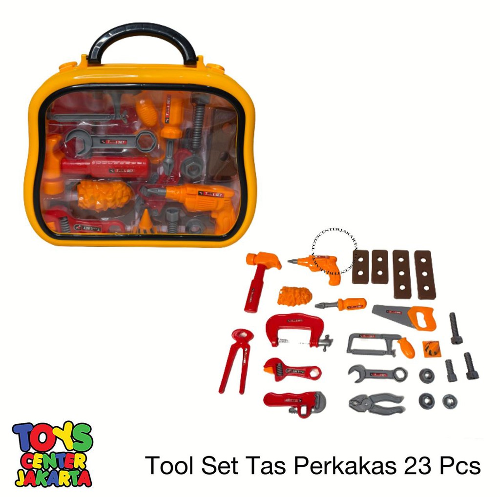 Jual TCJ - MAINAN ANAK KEREN LENGKAP TAS PERKAKAS TOOL ISI 23 PCS ...