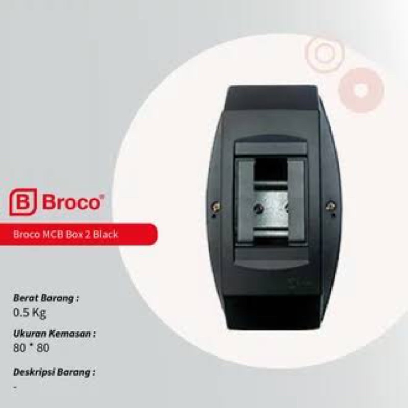 Jual MCB BOX BROCO 1-2 group outbow panel tempel 17102 | Shopee Indonesia