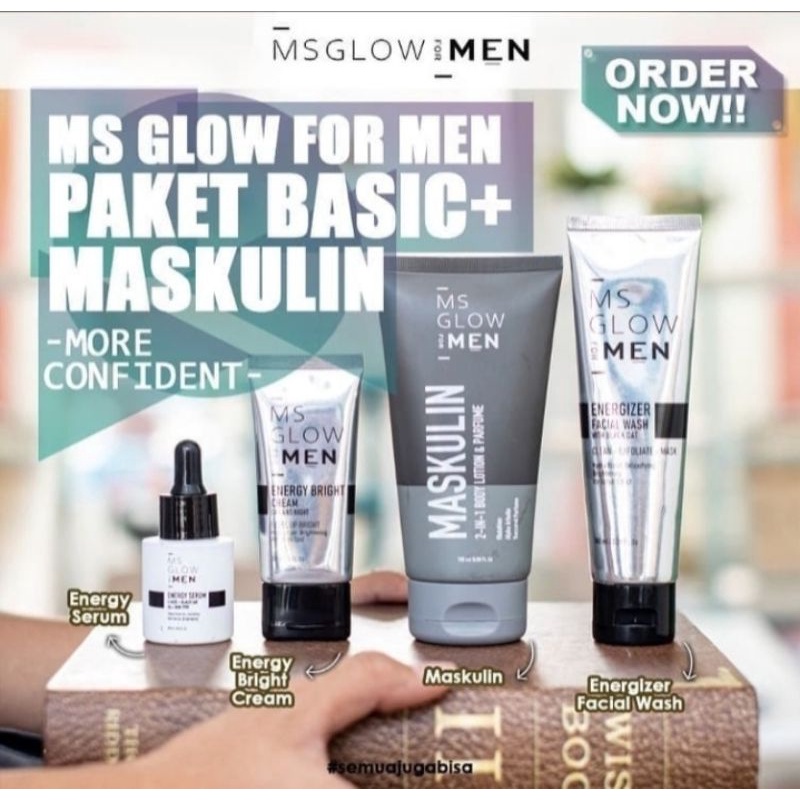 Jual PAKET BASIC+MASKULIN MS GLOW FORMEN ORIGINAL | Shopee Indonesia