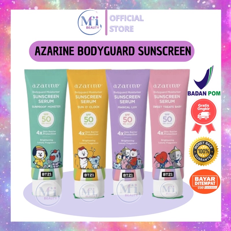 Jual Bodyguard Moisturizer Sunscreen Serum - AZARINE X BT21 100ML ...
