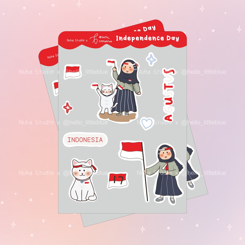 Jual Sticker by Hello_Littleblue | Independence Day Hari Kemerdekaan ...