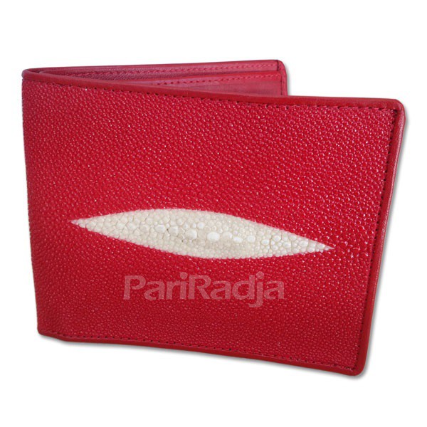 Jual Dompet Pria Kulit Ikan Pari Asli Full Merah Mata Mutiara | Shopee ...