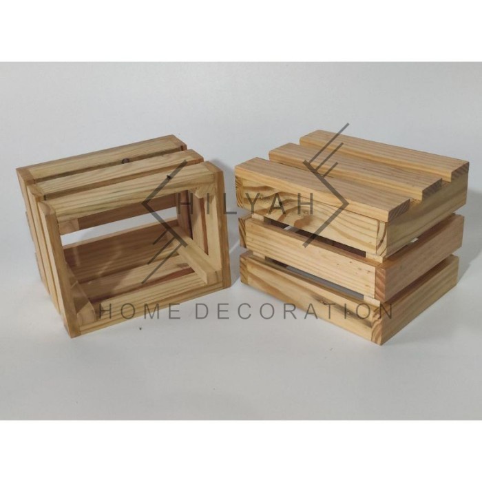 Jual Peti Kayu 20X15X15Cm Mini Wood Crates Kotak Kayu Peti Jati Belanda ...